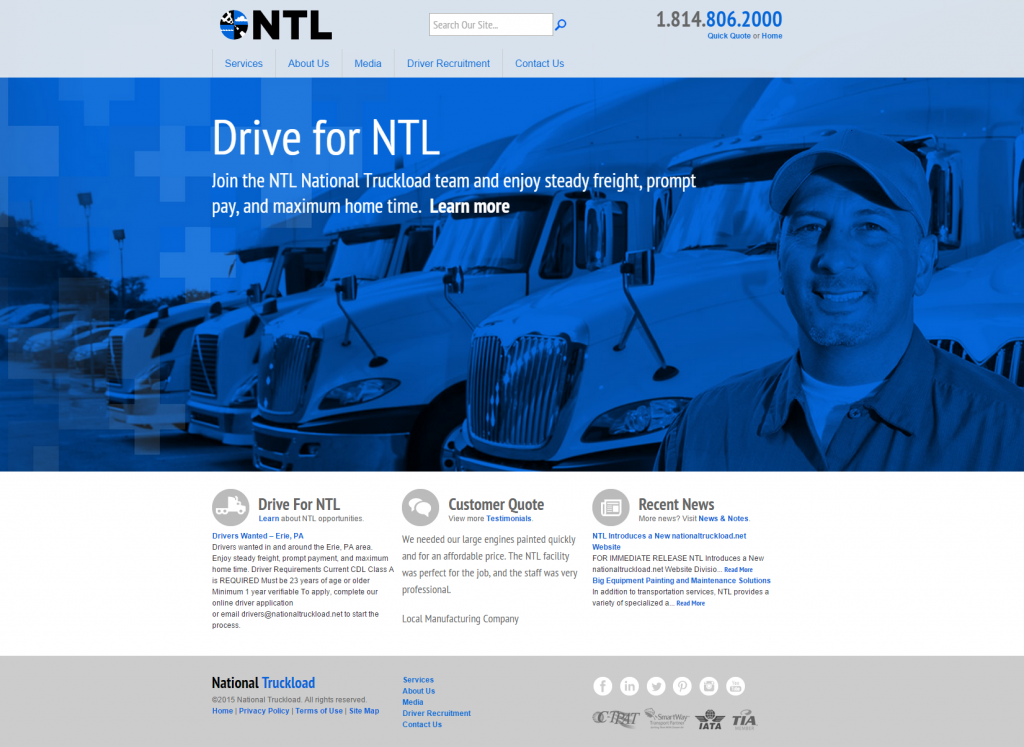 NTL Introduces a New nationaltruckload.net Website | Logistics Plus