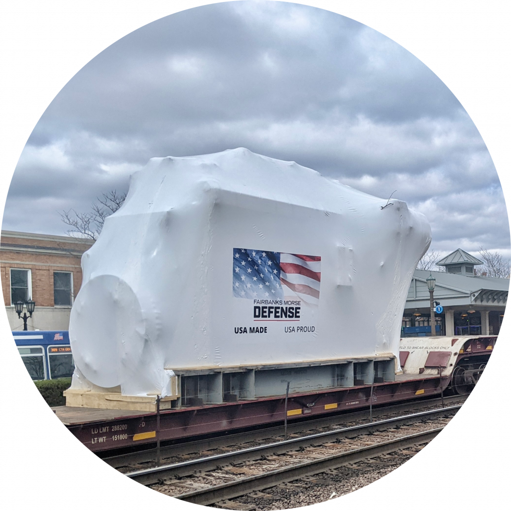 Naval Warship Engines On The Move